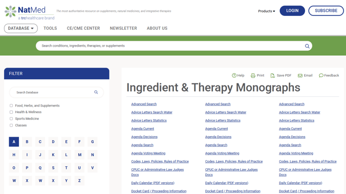 Now Live! NatMed Pro New Website | A TRC Healthcare Brand